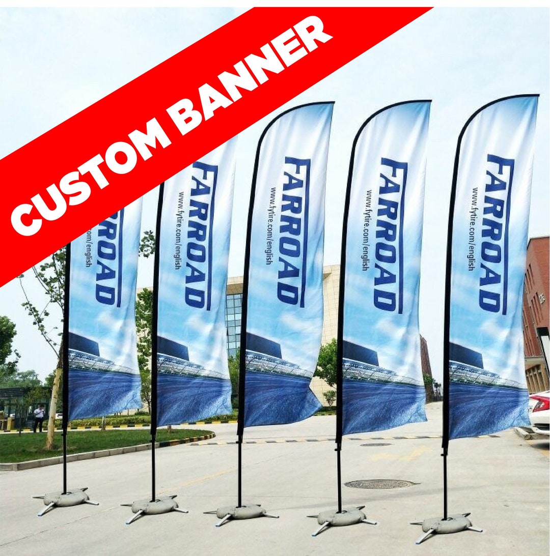 Custom Printed- Wind, Feather Banner, Personalized, Advertising, Event ...