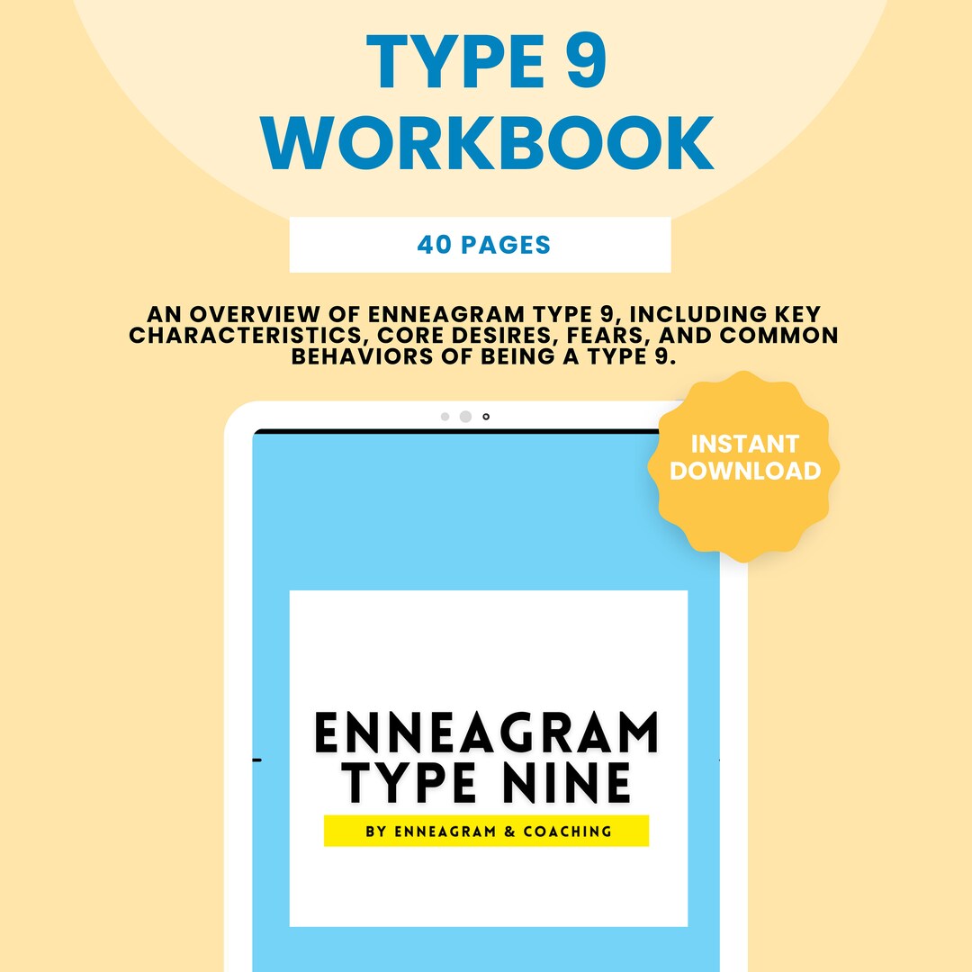 Enneagram Type Nine Workbook | PDF Files | Instant Download/digital ...