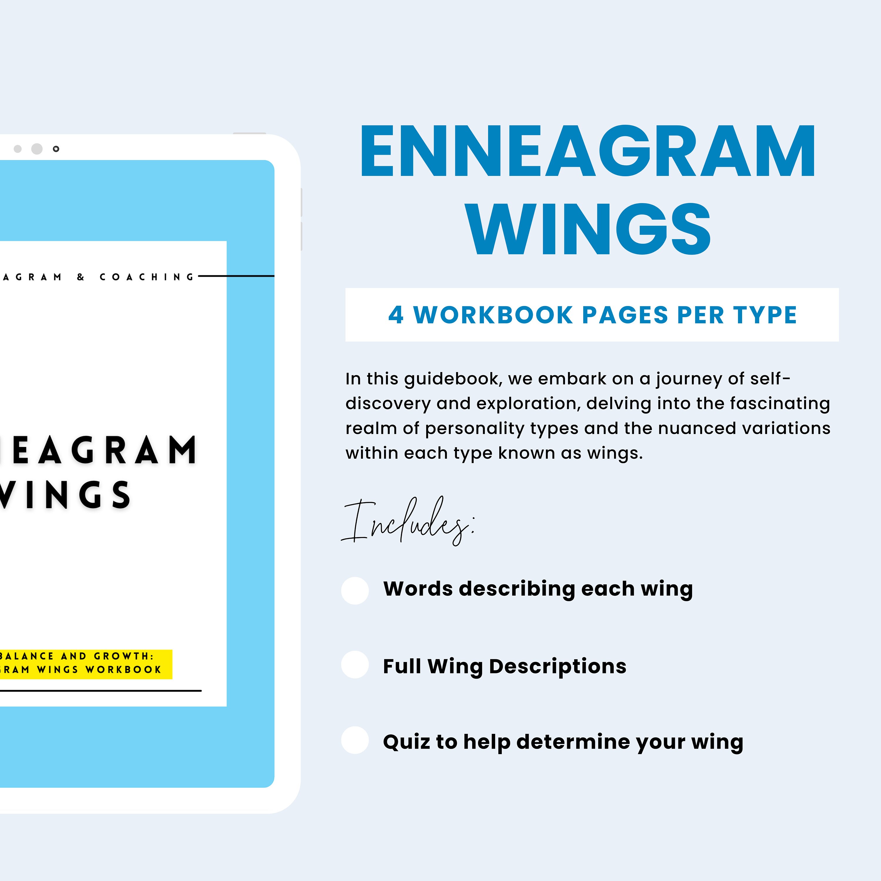 Enneagram Wing Types Workbook: 1w9, 1w2, 2w1, 2w3, 3w2, 3w4, 4w3, 4w5 ...