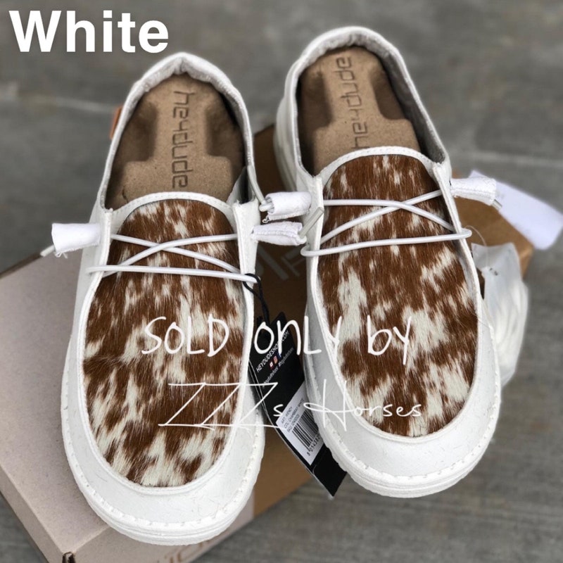 Cow Print Hey Dudes - Etsy