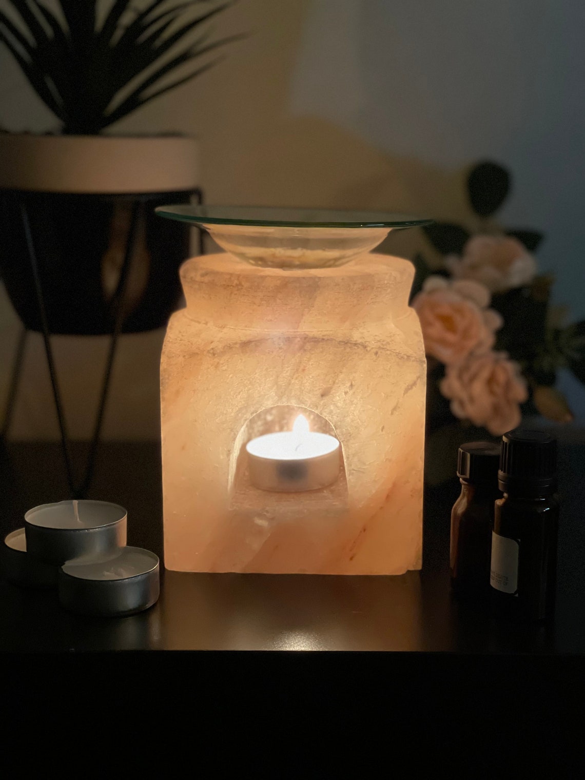 Himalayan Salt Oil Burner Cube - Etsy
