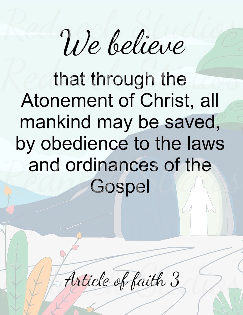 LDS 13 Articles of Faith Memorization Cards - Etsy