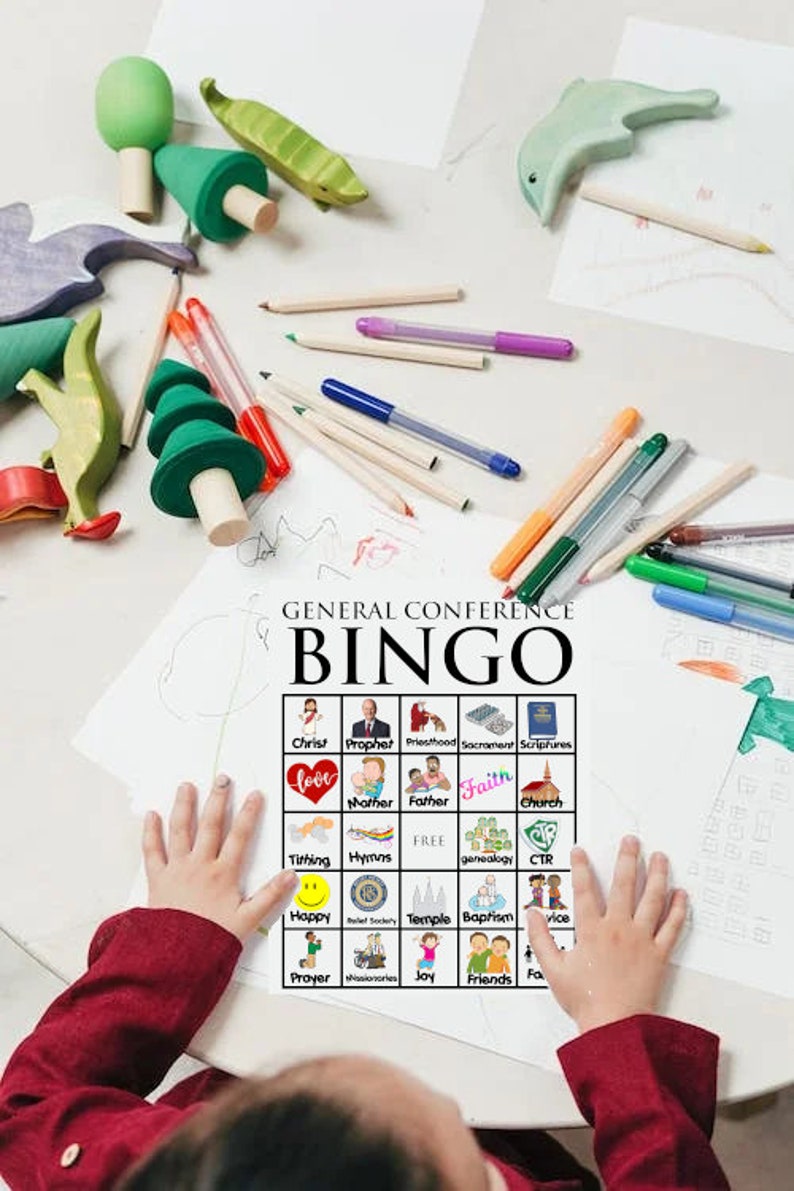 LDS General Conference Bingo Printable Digital Fun Attention Getting ...