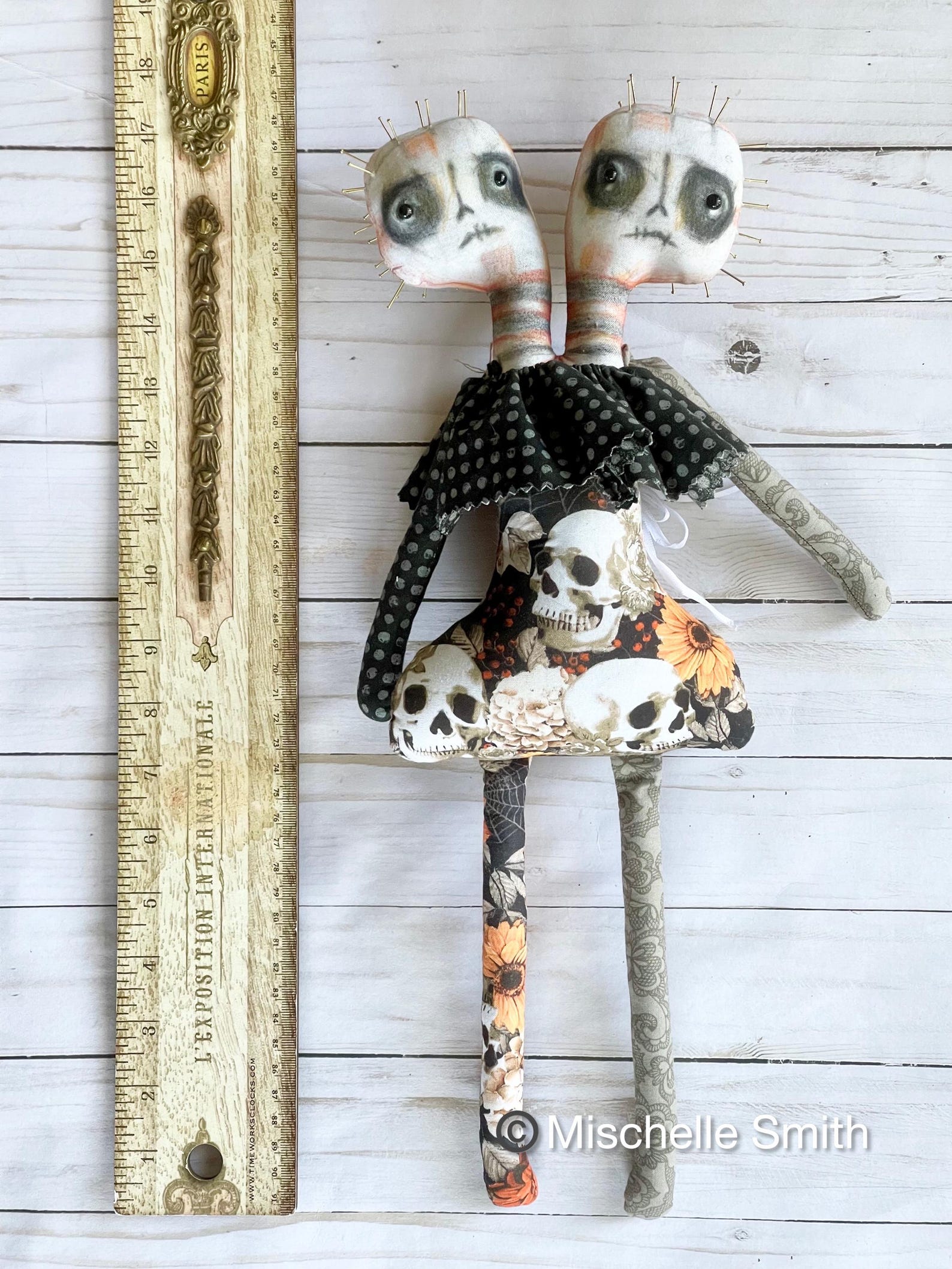 Pinnie Twinnie’s Conjoined Twins Pinhead Doll~handmade OOAK Creepy Art ...