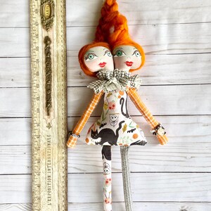 Red and Rum Conjoined Twins Doll~handmade OOAK Creepy Art Doll by ...