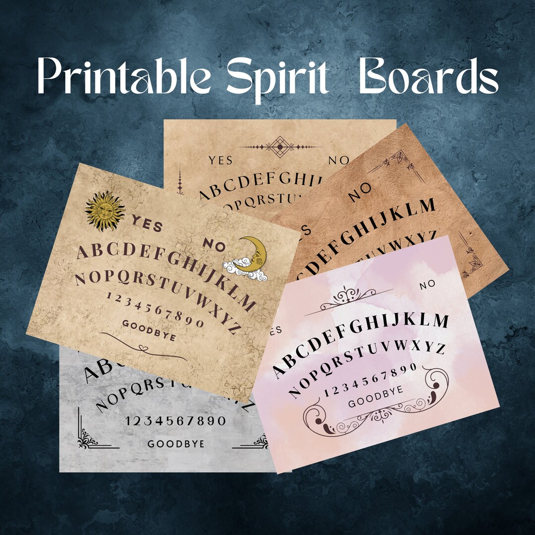 Spiritboard Printable Spirit Board Game Talking Board Spirit ...