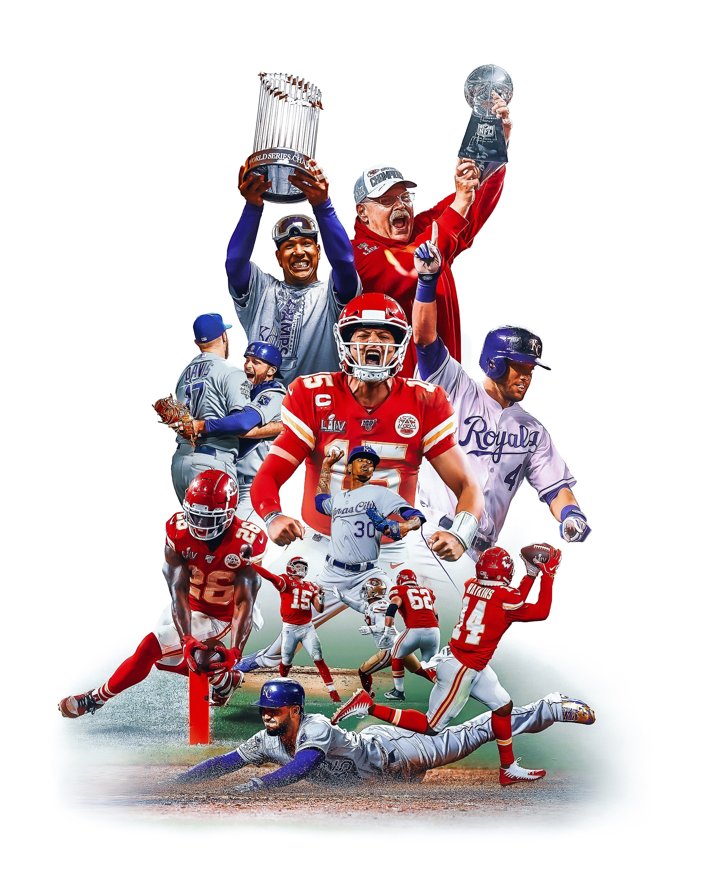 Kansas City Chiefs Legends Poster With Royals/chiefs Poster Included - Etsy