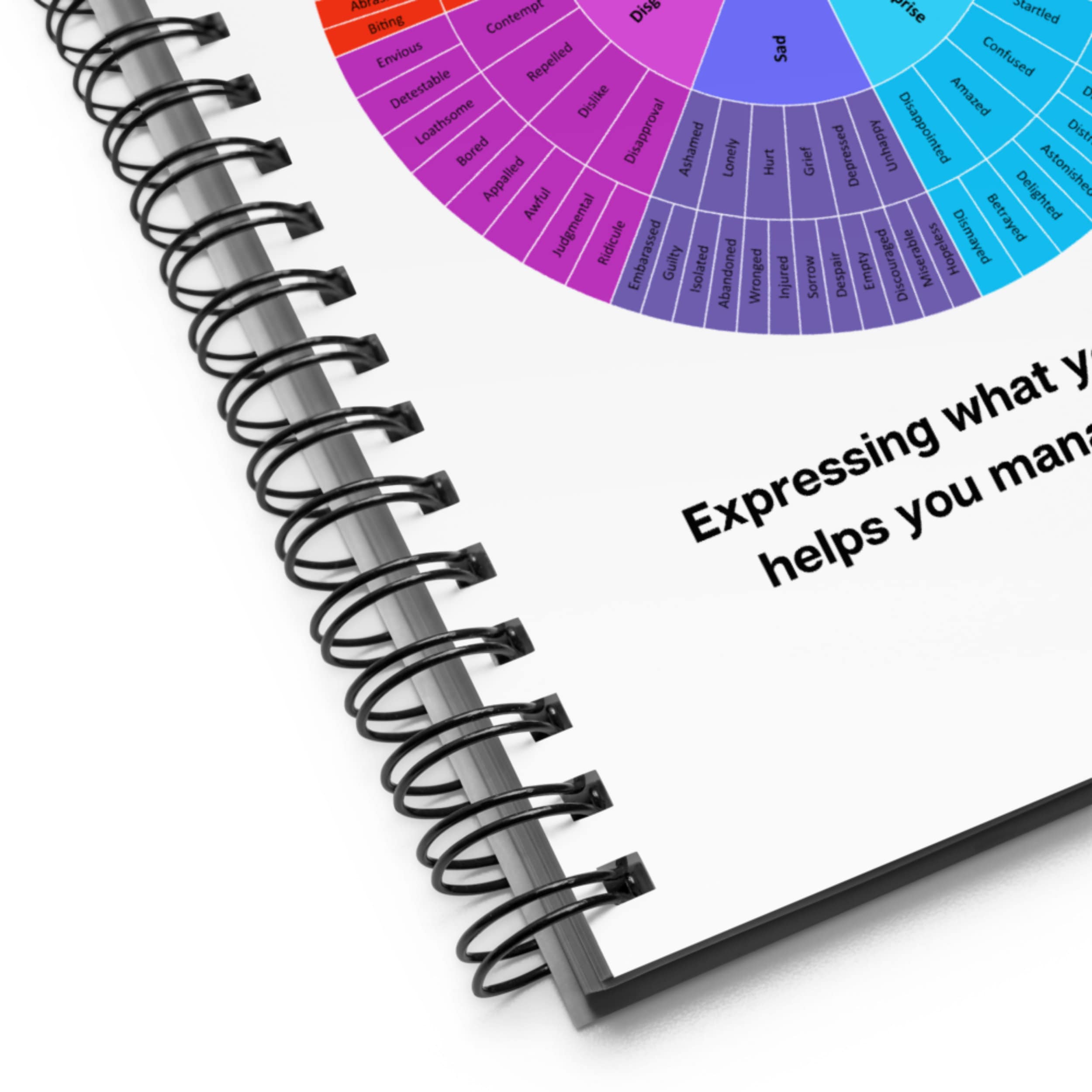 FEELINGS WHEEL Notebook Emotions Journal for Emotional - Etsy