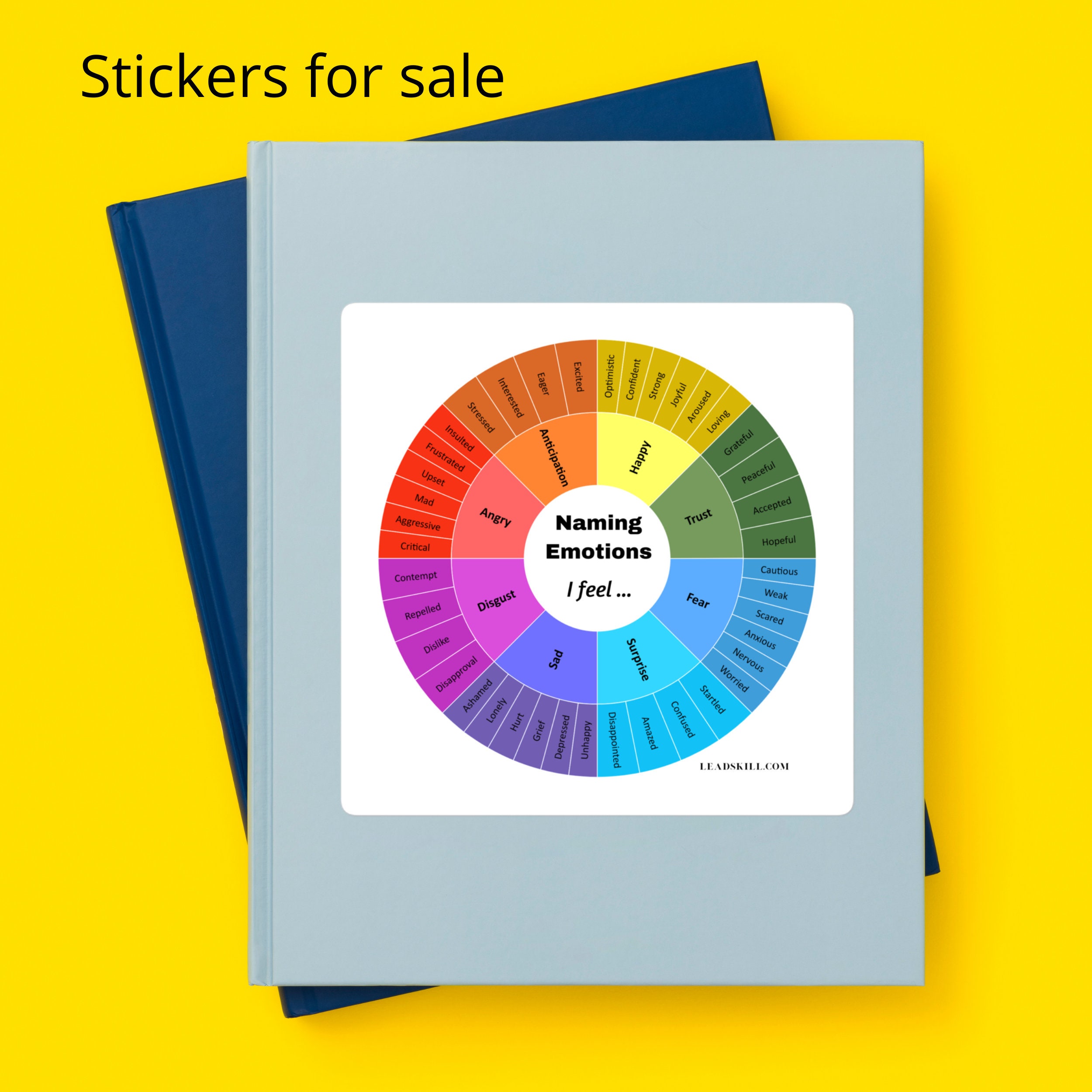 Emotion Wheel Stickers | Naming Feelings Wheel | 48 Emotions | Quality ...