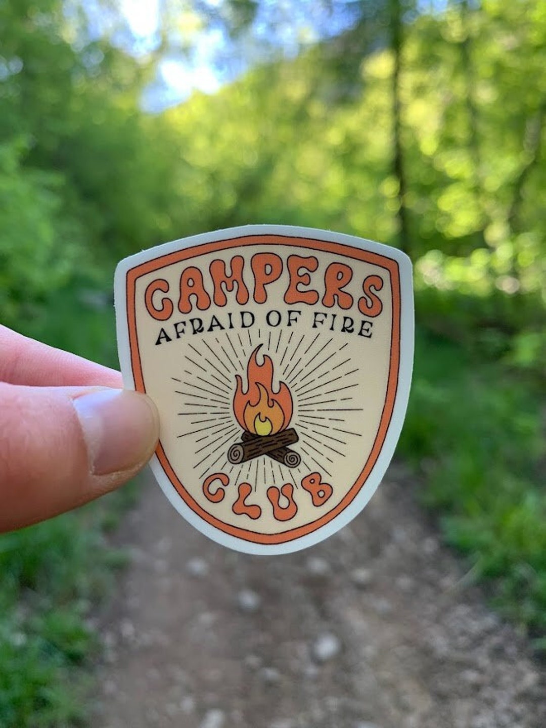 Campers Afraid of Fire Sticker | Funny Camping Sticker | Outdoors ...