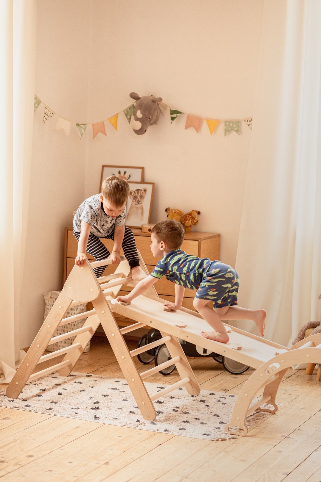 Climbing Set of Three Items, Foldable Triangle + Climbing Arch ...