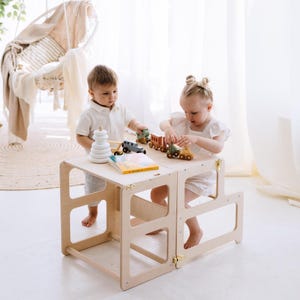 Montessori Tower With Chalkboard, Toddler Tower, Montessori Tower ...
