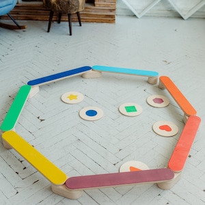 Small Balance Beam, Wooden Balance Beam, Balance Beam, Montessori ...