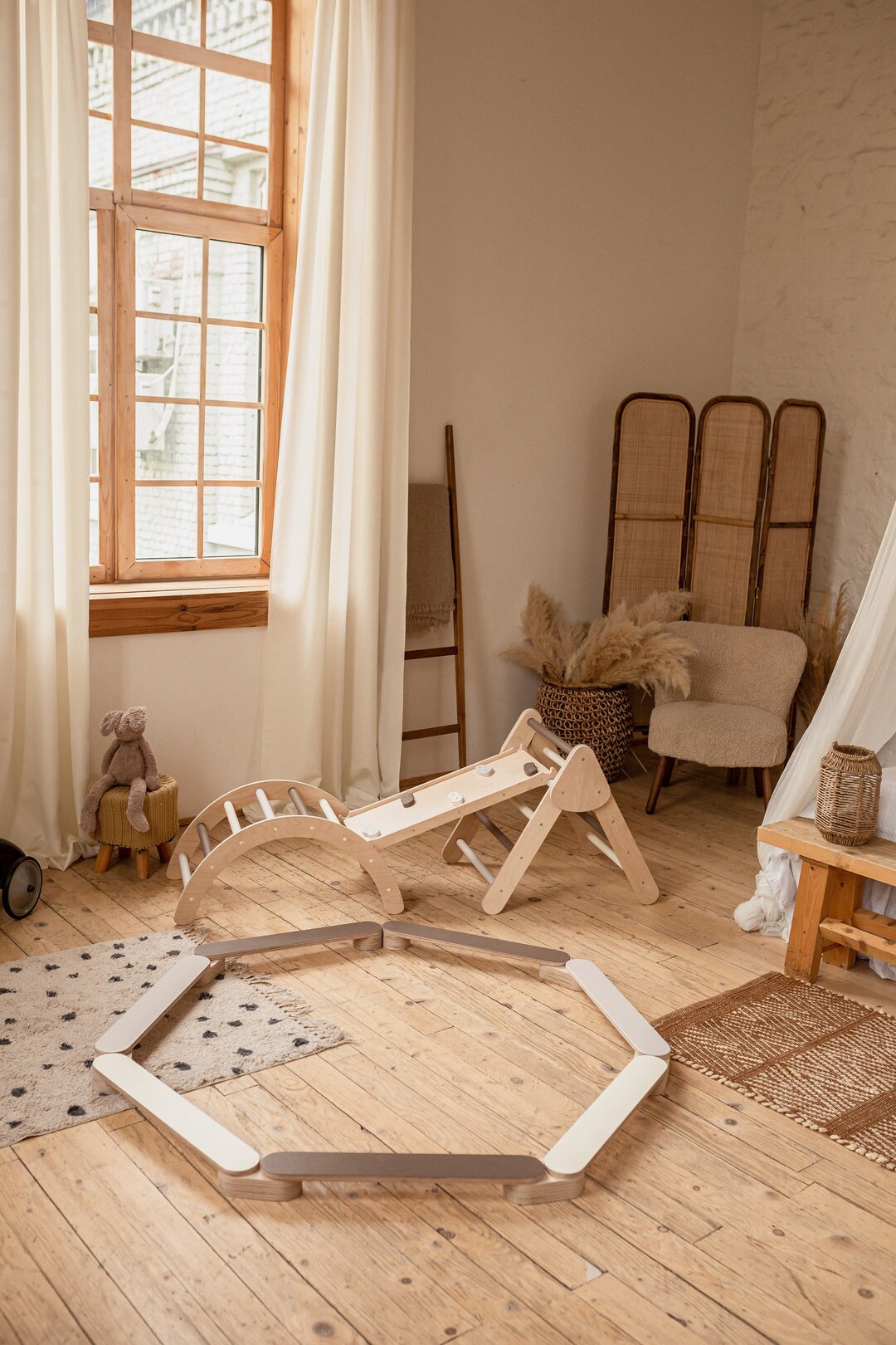 Wooden Balance Beam for Kids, Balance Beam, Balance Beam for Kids, Baby ...