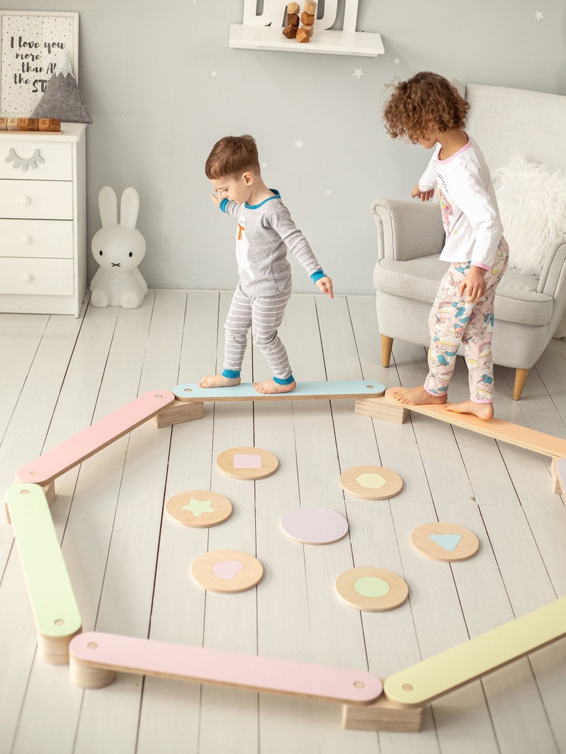 Balance Beam Balance Board Kids Balance Beam Montessori - Etsy