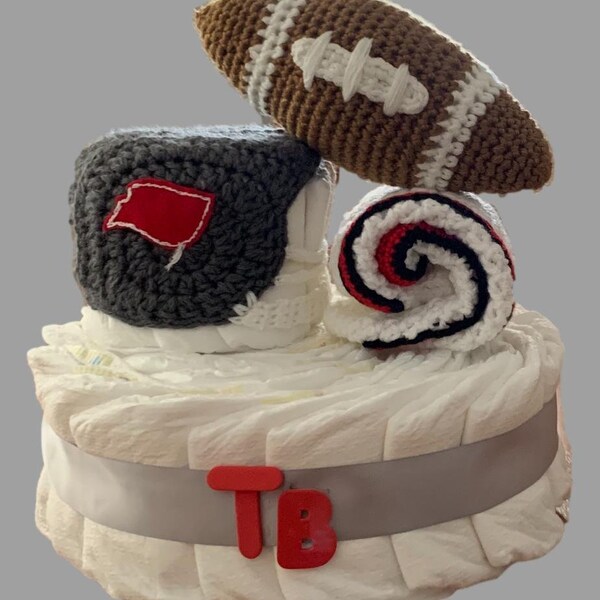 Football Diaper Cake - Etsy