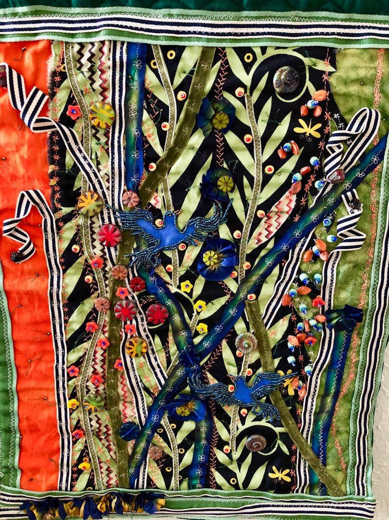 Fabric Nature Collage - Etsy