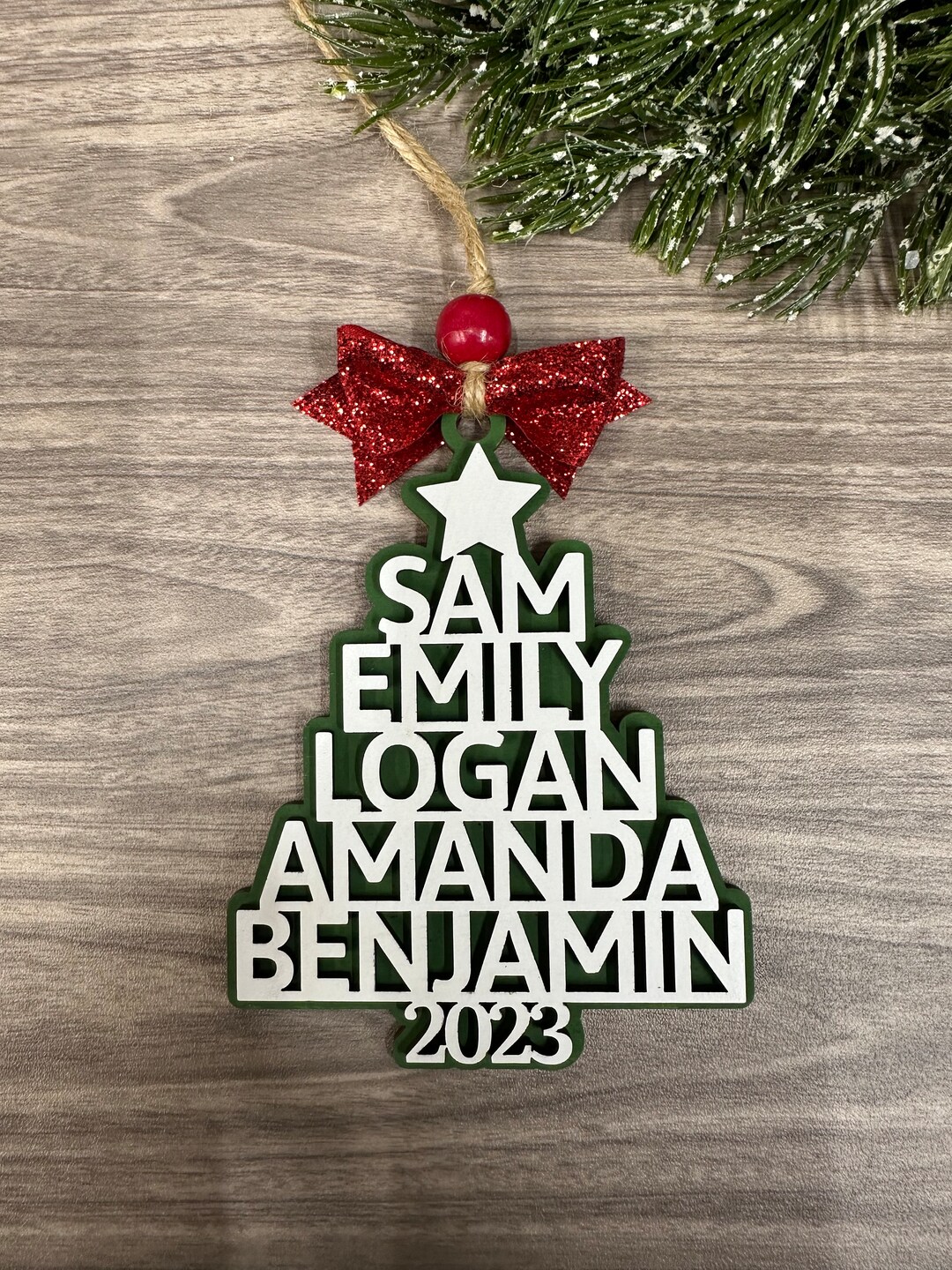 Personalized Name Tree Ornament - Etsy