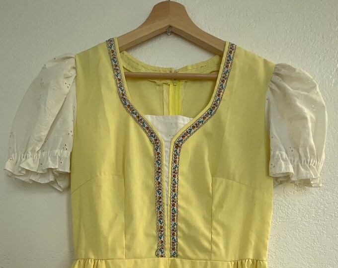 1970's Pretty Prairie Core Blue Dotted Swiss Camisole Top Handmade W ...