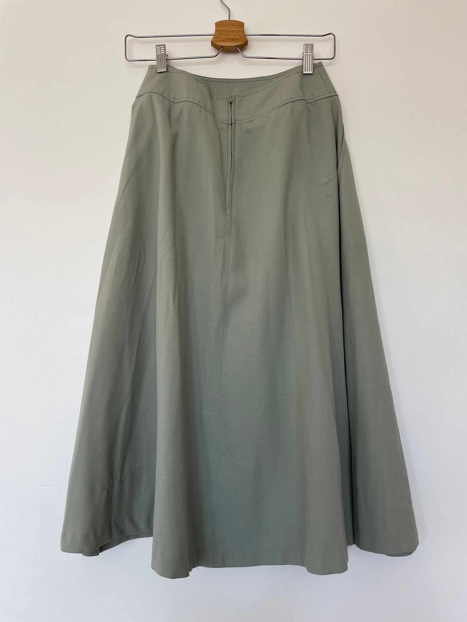 LOT_26 Vintage Sears Sage Green A-line Pockets Skirt 70s 80s 26” Waist ...