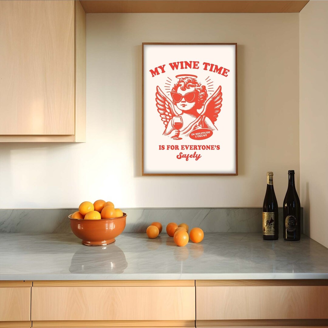 Wine Time Poster, Vintage Style Wine Poster, Vintage Style Wall Art ...