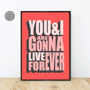 Live Forever Oasis Lyric Print, Live Forever Oasis Lyric Poster, 90's ...