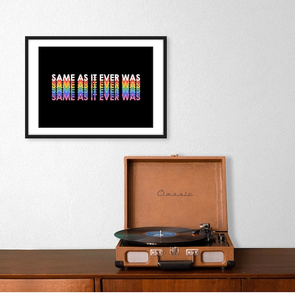 Talking Heads Same as It Ever Was Poster - Etsy