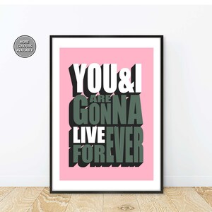 Live Forever Oasis Lyric Print, Live Forever Oasis Lyric Poster, 90's ...