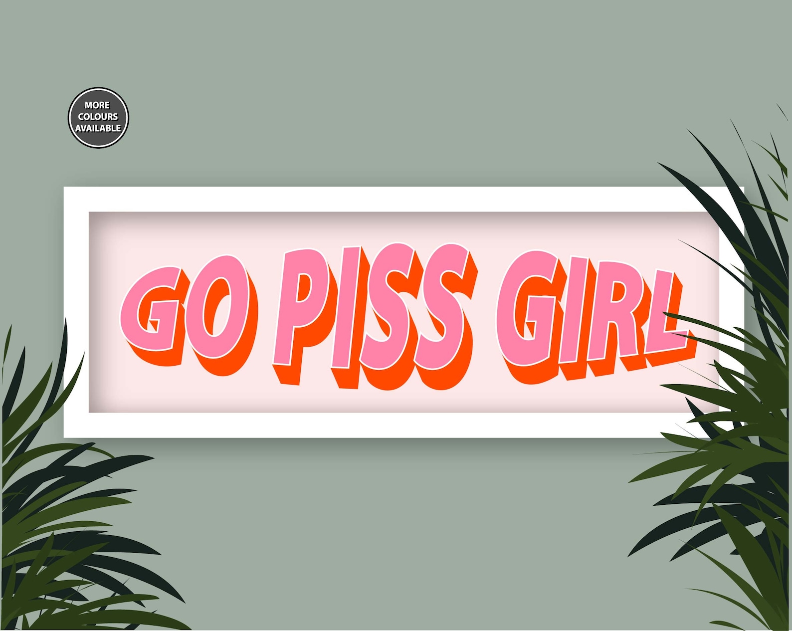 Go Piss Girl Framed Print, Go Piss Girl Meme Print Pink, Bathroom Wall ...