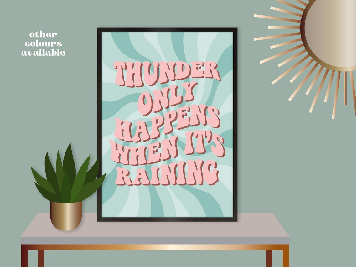 Thunder Only Happens When It's Raining print Stevie Nicks | Etsy