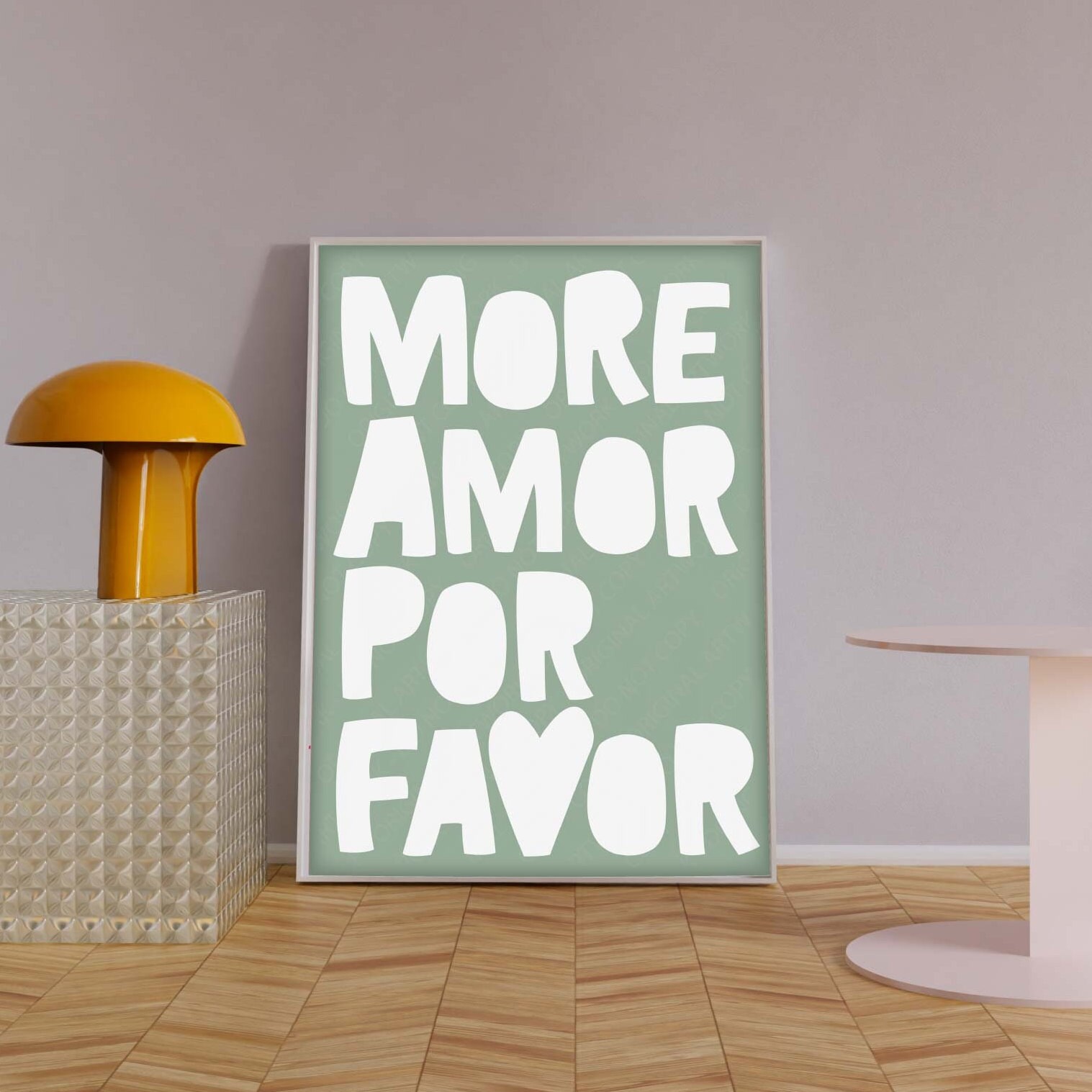 More Amore Por Favor Poster, More Amore Por Favor Print, Trendy Slogans ...
