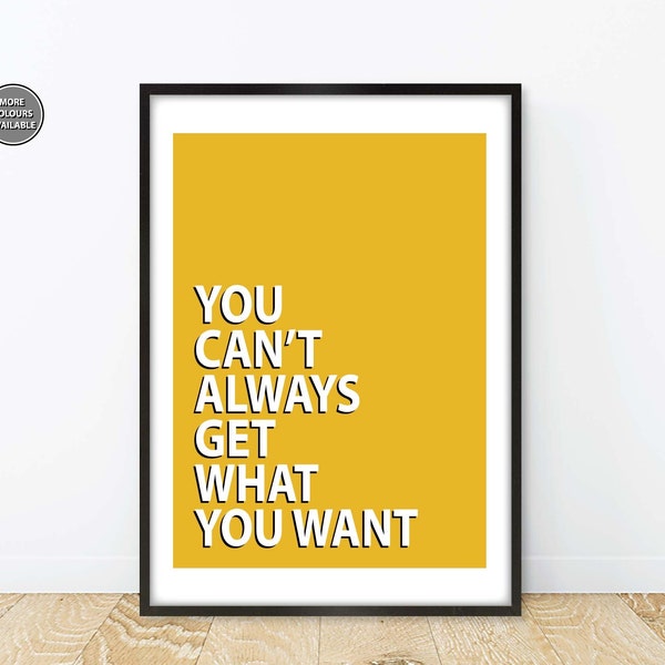 You Can't Always Get - Etsy