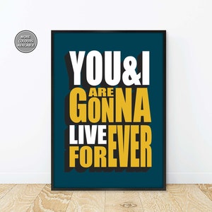 Live Forever Oasis Lyric Print, Live Forever Oasis Lyric Poster, 90's ...