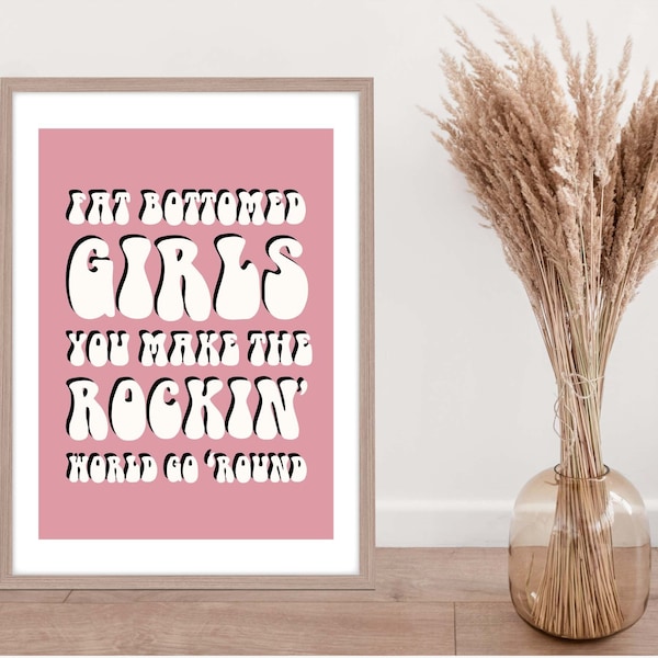 Fat Bottomed Girls Poster Etsy