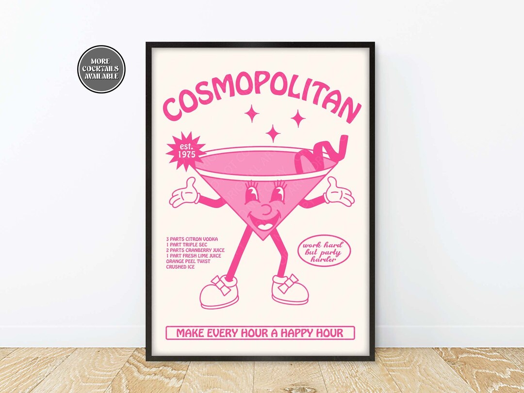 Retro Cartoon Cocktail Prints, Retro Cocktail Prints, Retro Cartoon ...