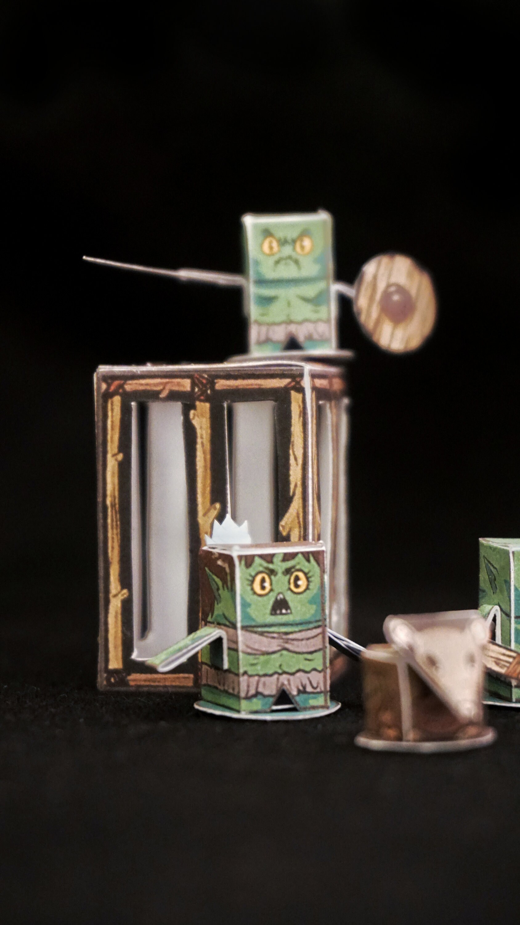DND Goblins' in Their Camp Craftable Dungeon Dnd Papercraft Cute ...