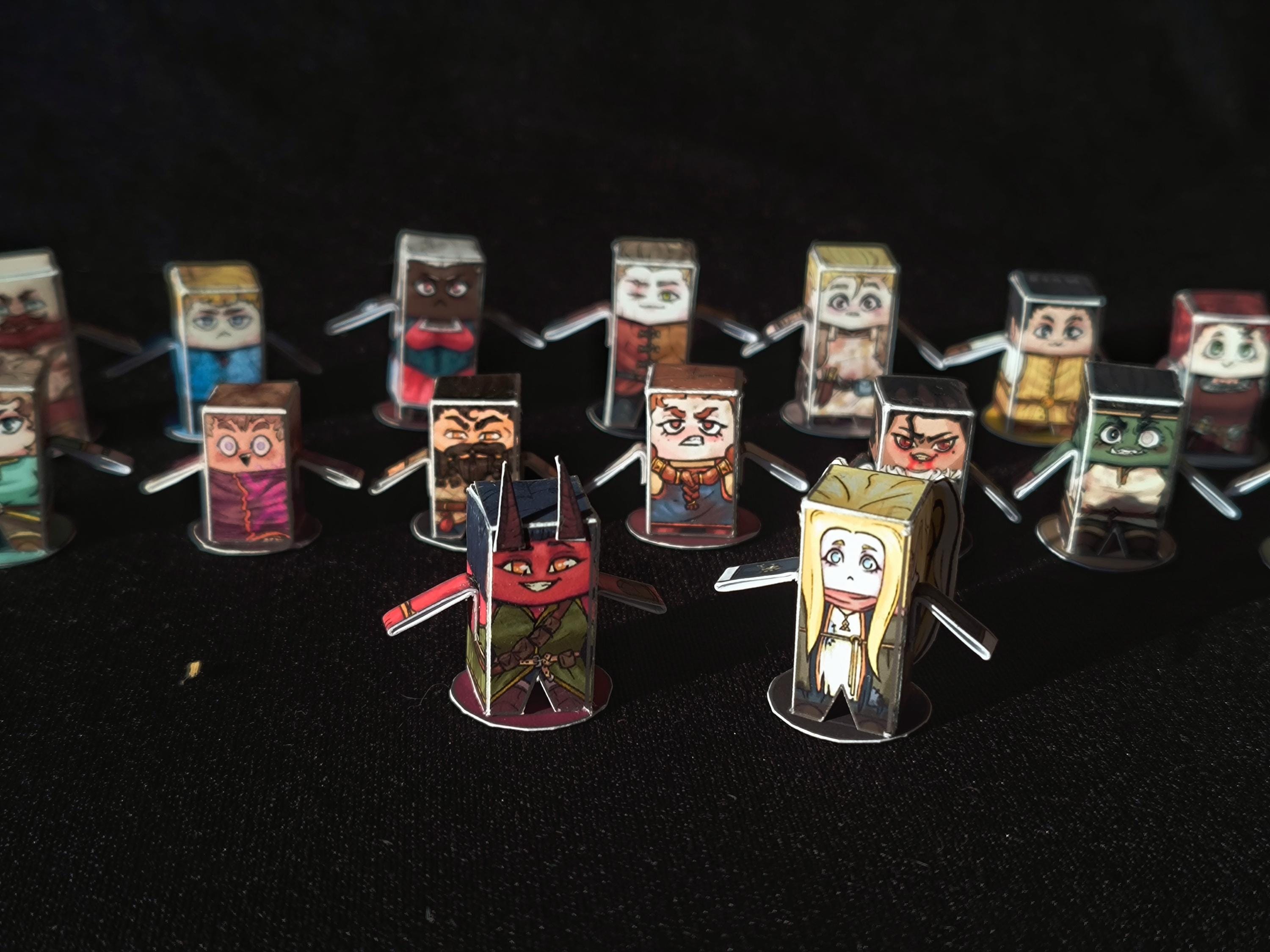 DND Characters Papercraft: "a Rowdy Crowd of Characters" Printable ...
