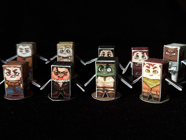 DND Characters Papercraft: "a Rowdy Crowd of Characters" Printable ...