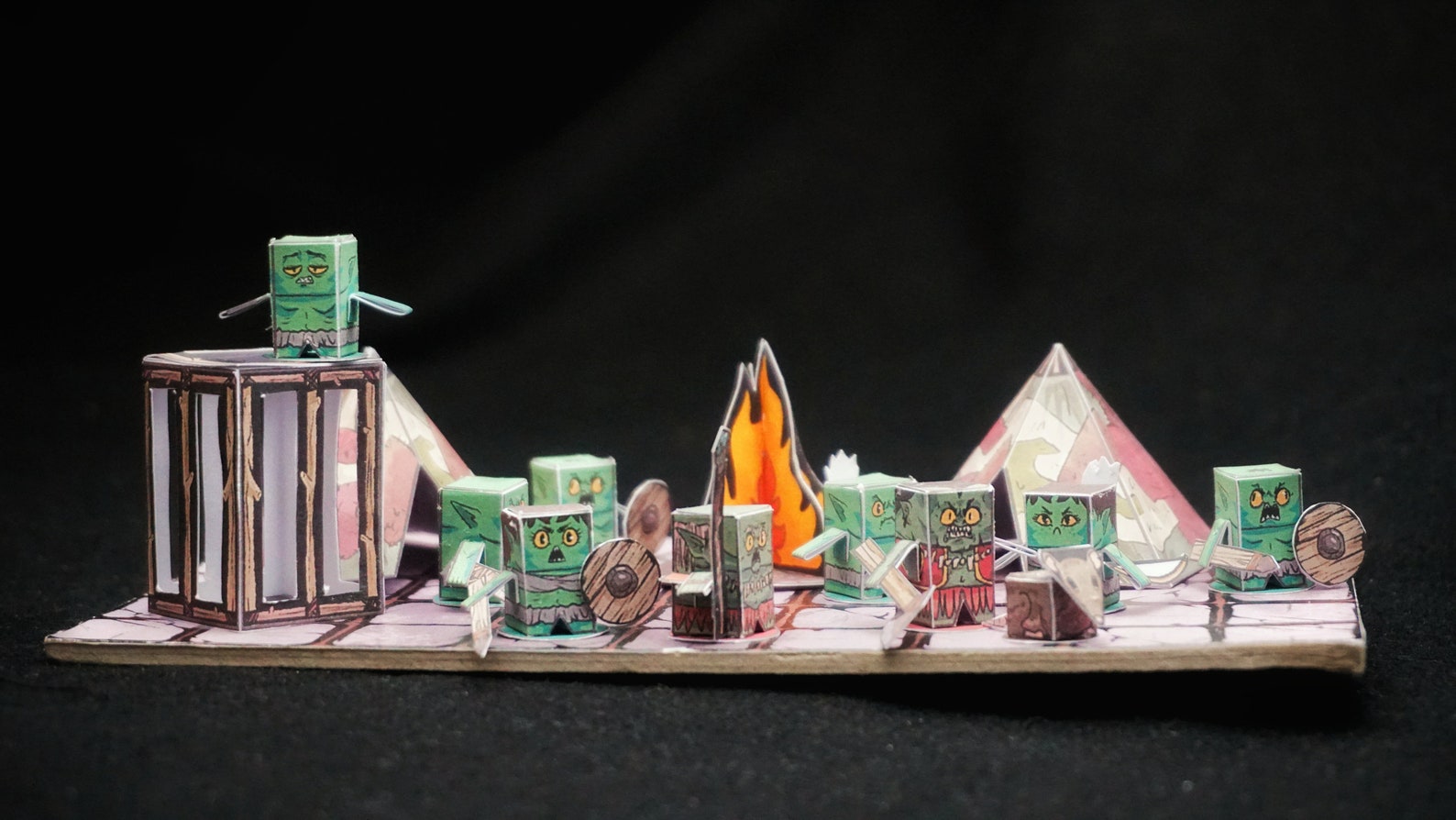 DND Goblin Camp Papercraft: Printable Dungeon Mini (PDF) - Etsy