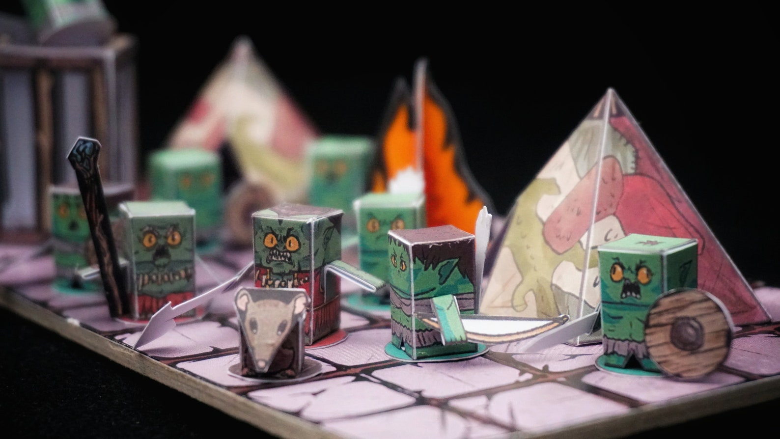 DND Goblin Camp Papercraft: Printable Dungeon Mini (PDF) - Etsy
