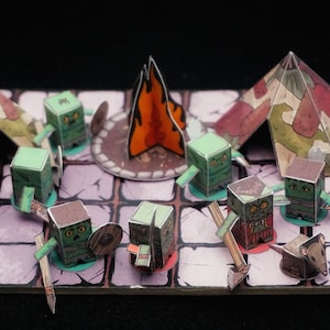 DND Goblin Camp Papercraft: Printable Dungeon Mini (PDF) - Etsy