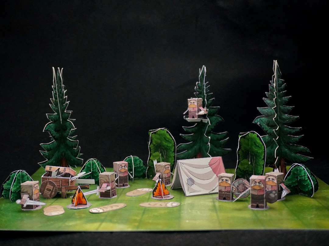 DND Bandit Camp Papercraft: Printable Papercraft Dungeon - Etsy