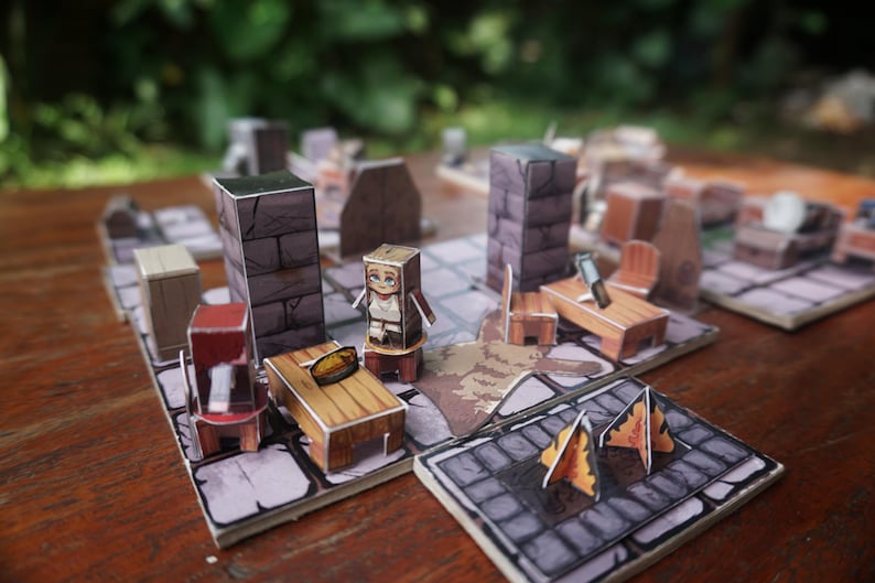 PRINTABLE Modular Dungeon Tiles Map for DND or TTRPG - Dungeon ...