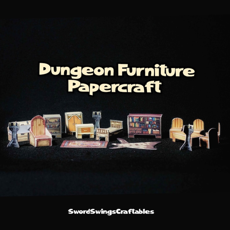 DND Cozy Dungeon Furniture Papercraft: Dungeon-dwelling Furniture ...