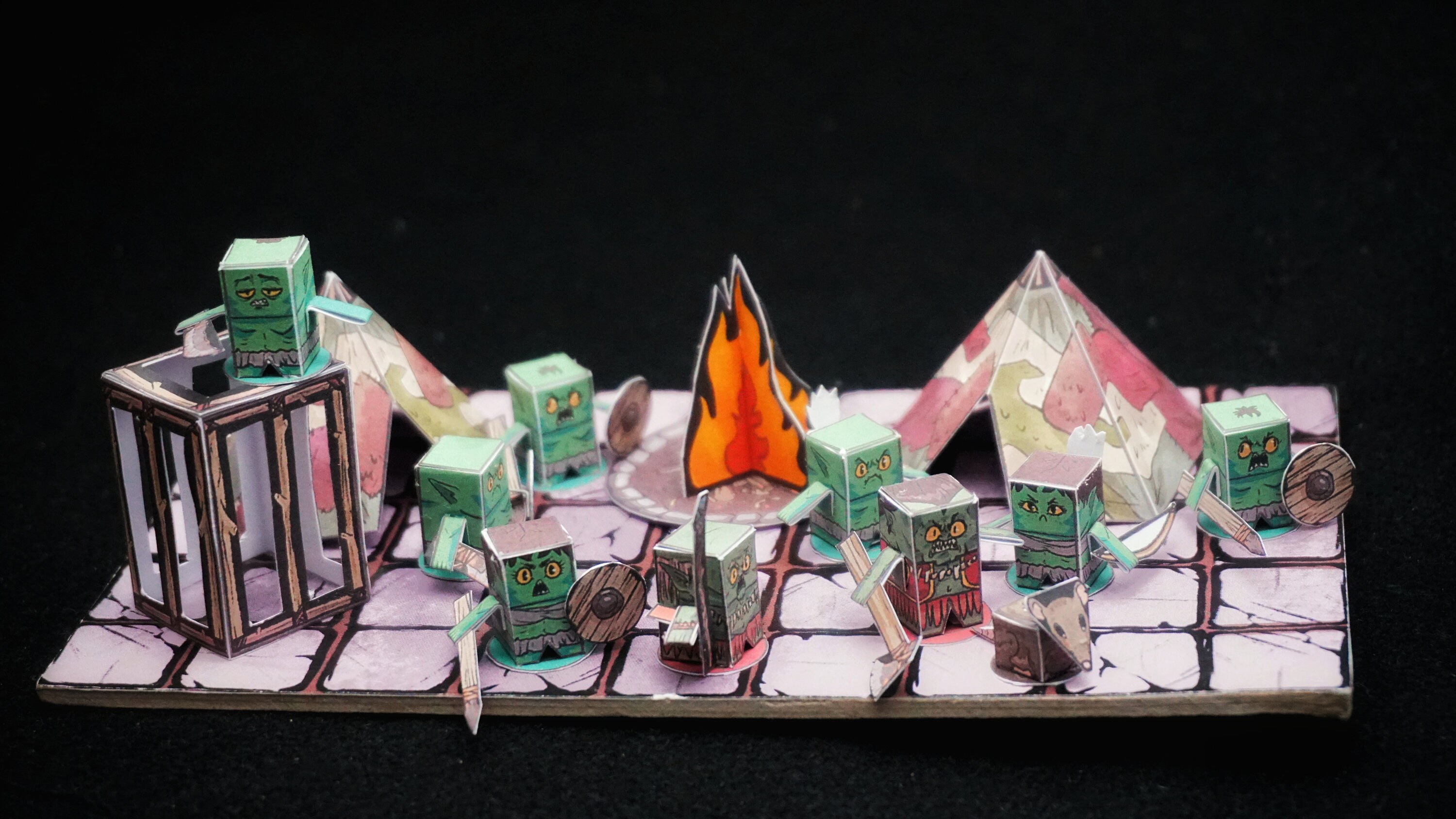 DND Goblins' in Their Camp Craftable Dungeon | Dnd Papercraft | Cute ...