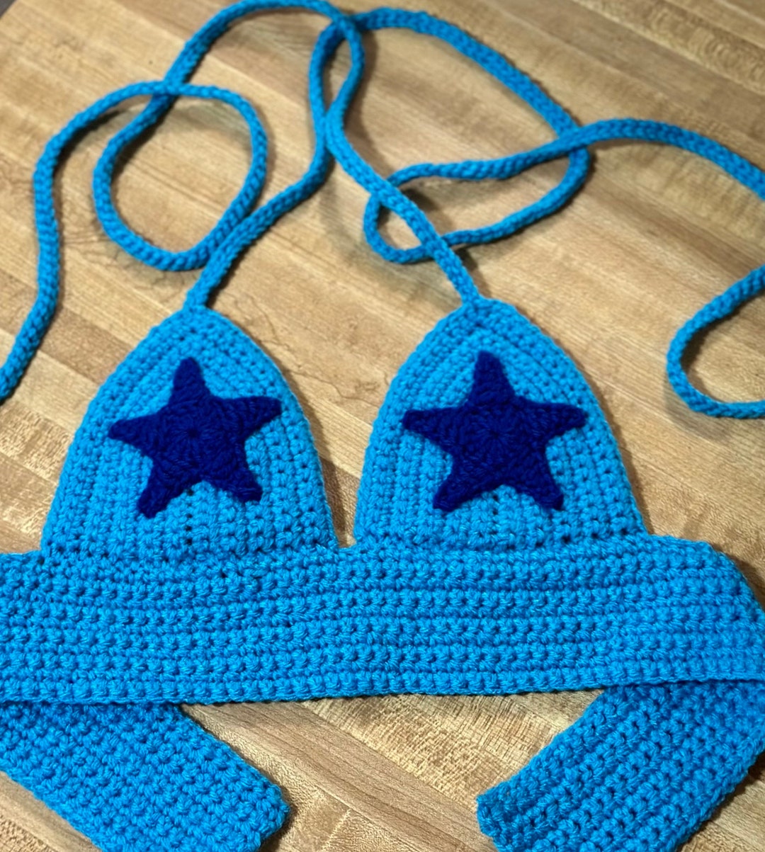 Crochet Star Bra Top | Chappell Roan Inspired Festival Bralette - Etsy