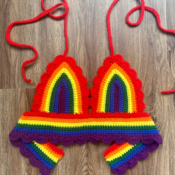 Rainbow Crop Top - Etsy