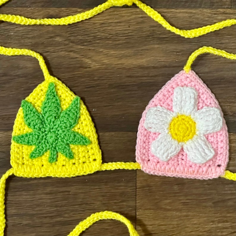Crochet Bikini Top Inspired by Dua Lipa Flower Bikini Top - Etsy