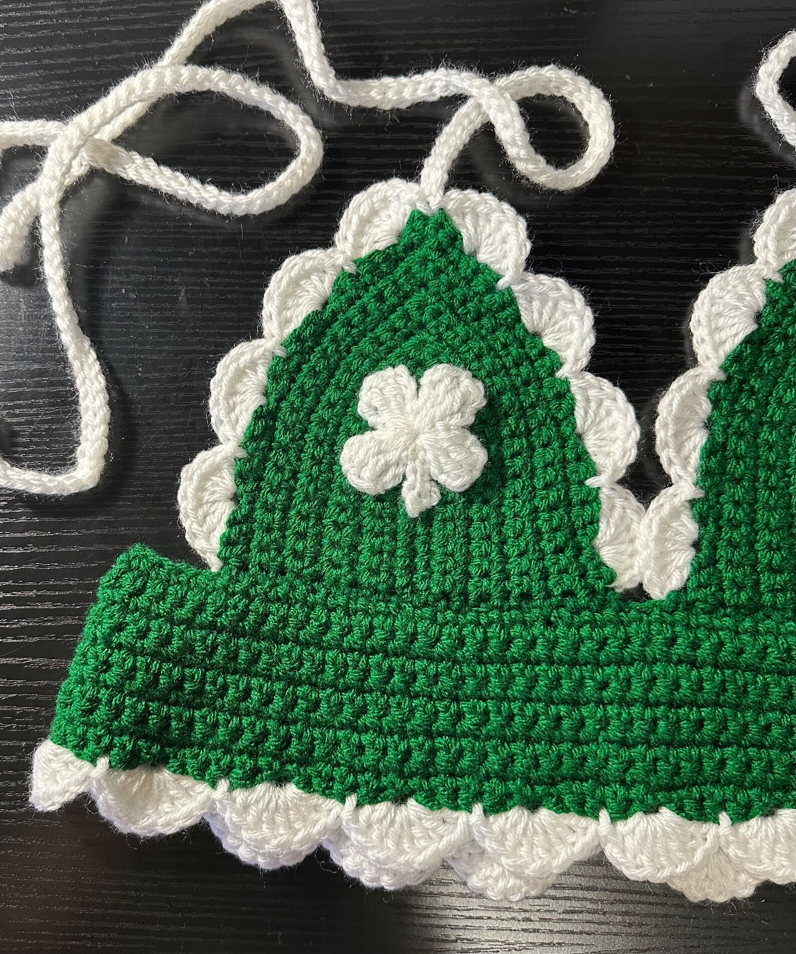 Crochet Four Leaf Clover Crop Top Scalloped Bra Top St. Patricks Day ...