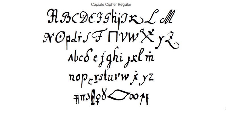 Fantasy Font Forge: Copiale Cipher (lovecraft) - Etsy
